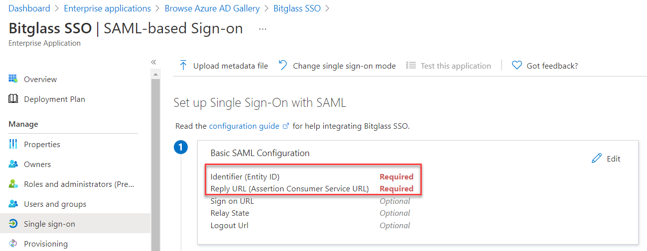Microsoft Entra ID: Configuring Forcepoint Data Security Cloud | SSE as a SAML SP